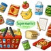 Supermarket - Daily Shop 1 - Grocery Clip Art Images - Digital Download ...