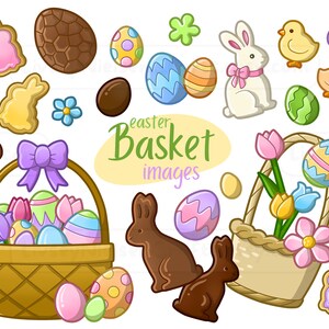 Easter Basket - Clip Art Images - Digital Download - Etsy