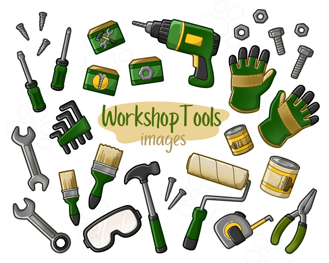 Workshop Tools - Classic - Clip Art Images - Digital Download - Etsy