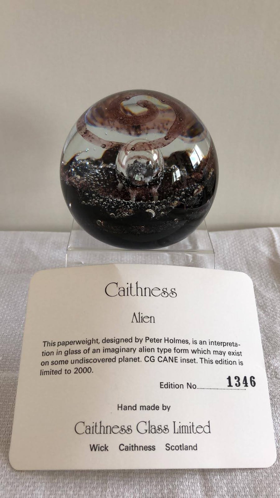 Alien Caithness Glass Paperweight, Vintage Collectible - Etsy