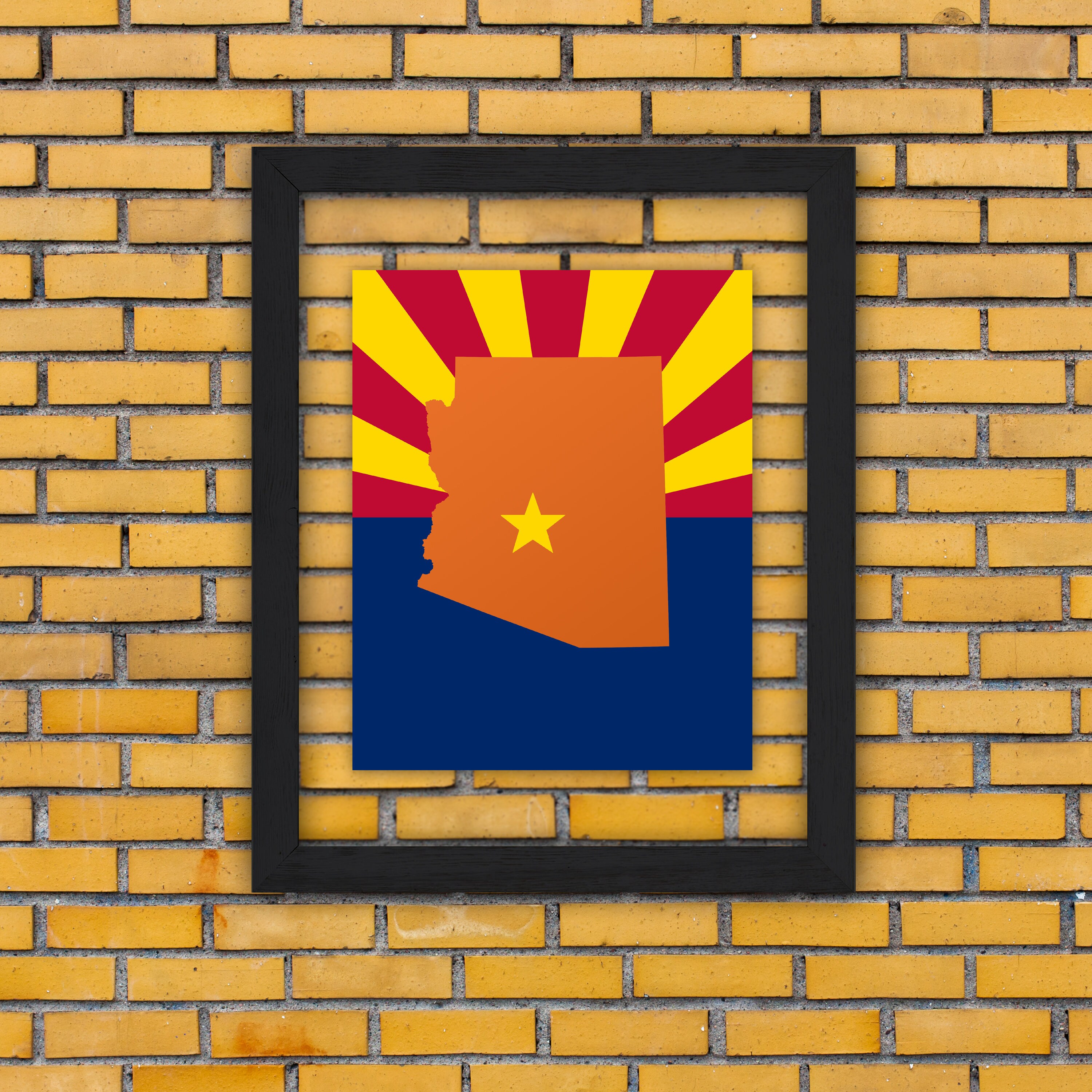 Colorful State Art Print, State Flag Background. Personalized State Art ...