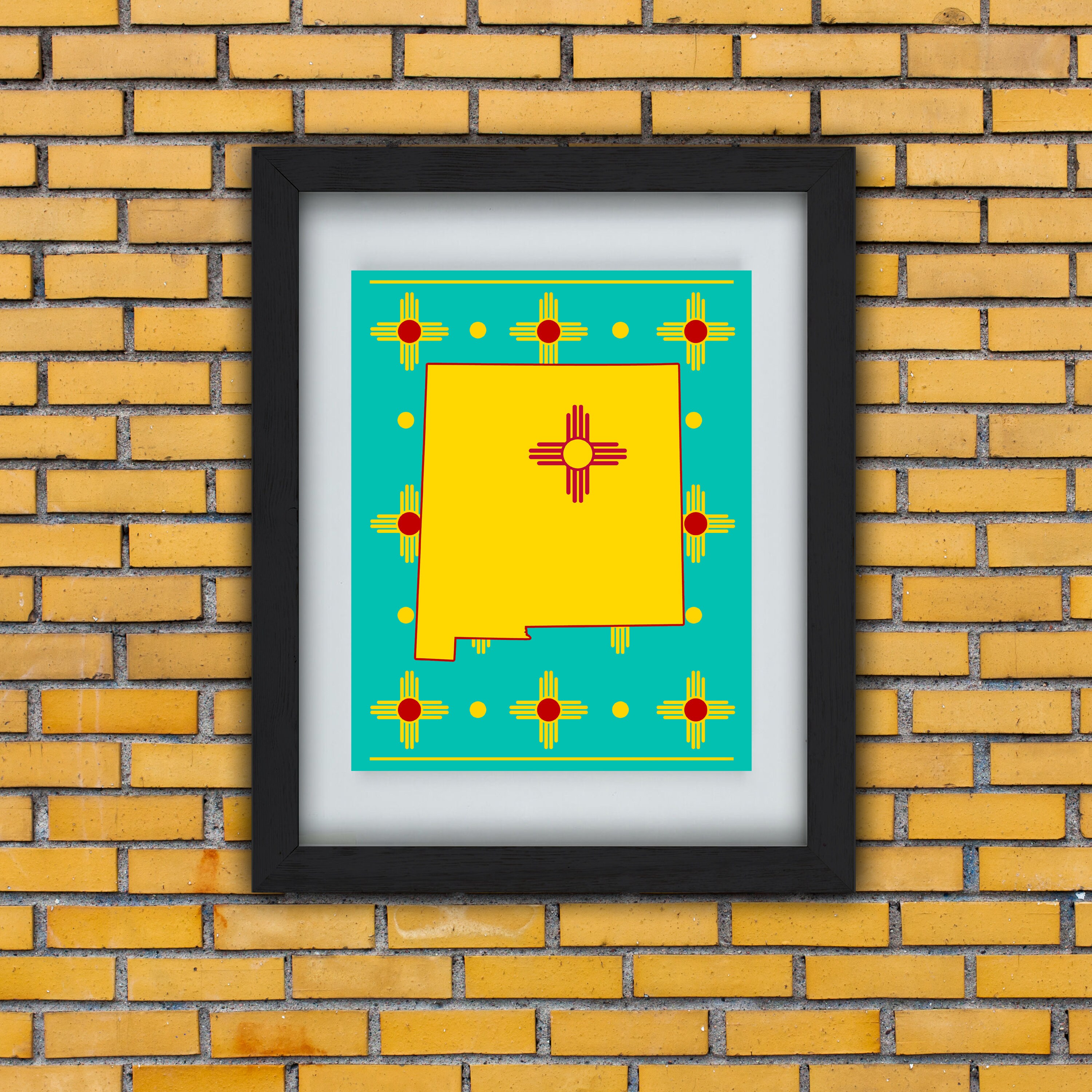 Colorful State Art Print, State Themed Background. Personalized State ...