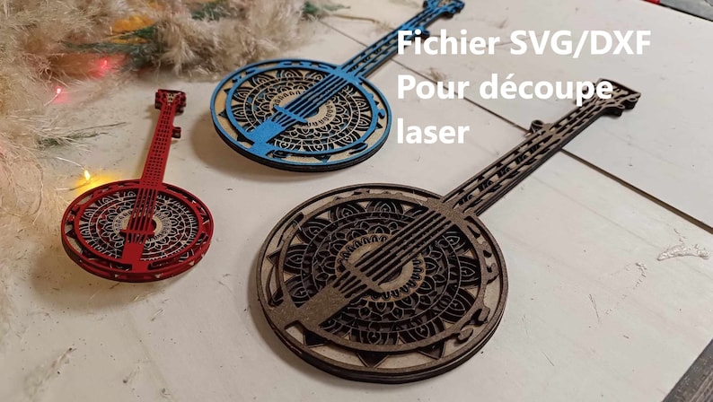 Multi Cut Banjo Laser Cut SVG/DXF File - Etsy