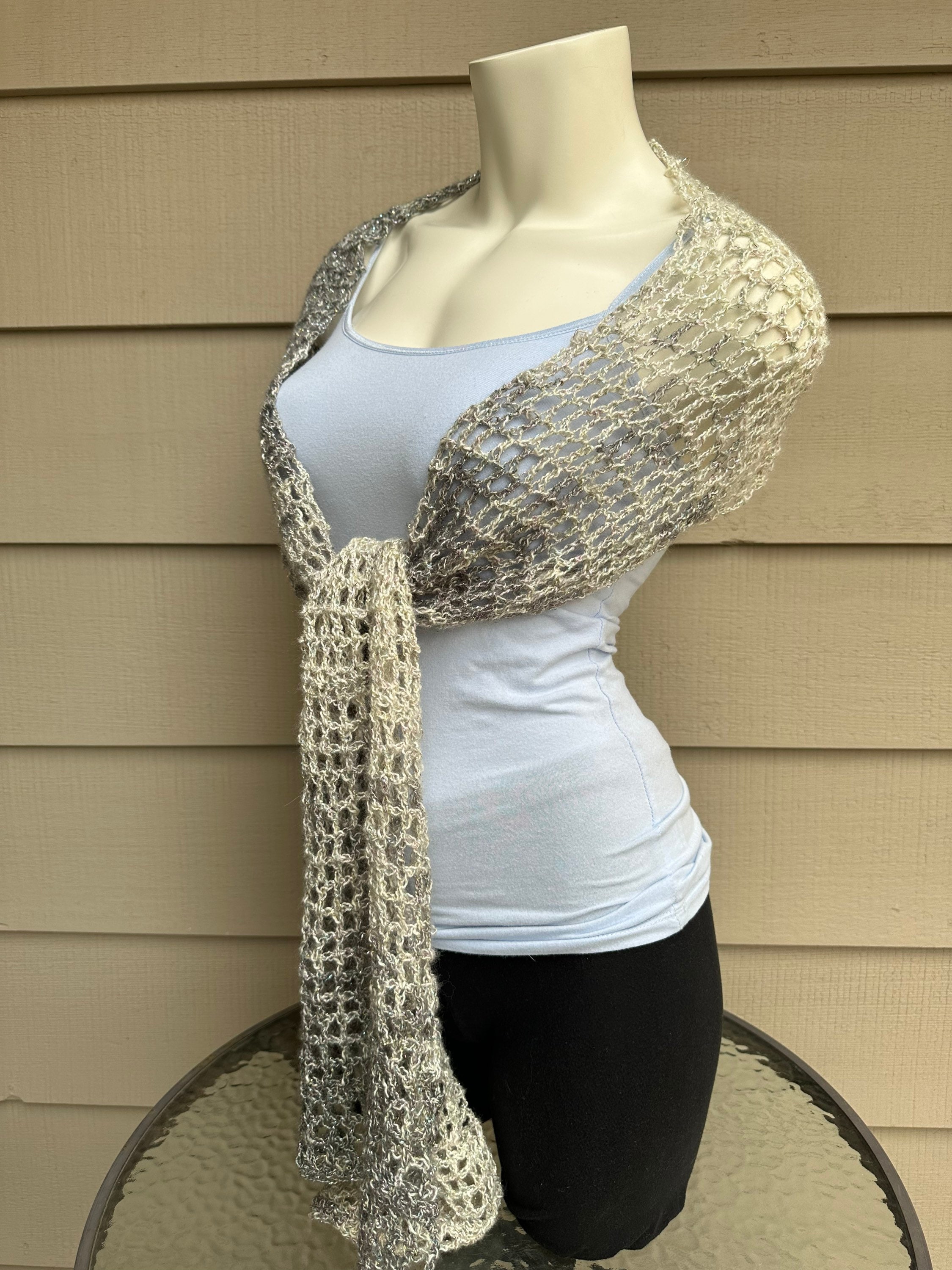 Silver Secrets Shawl - Etsy
