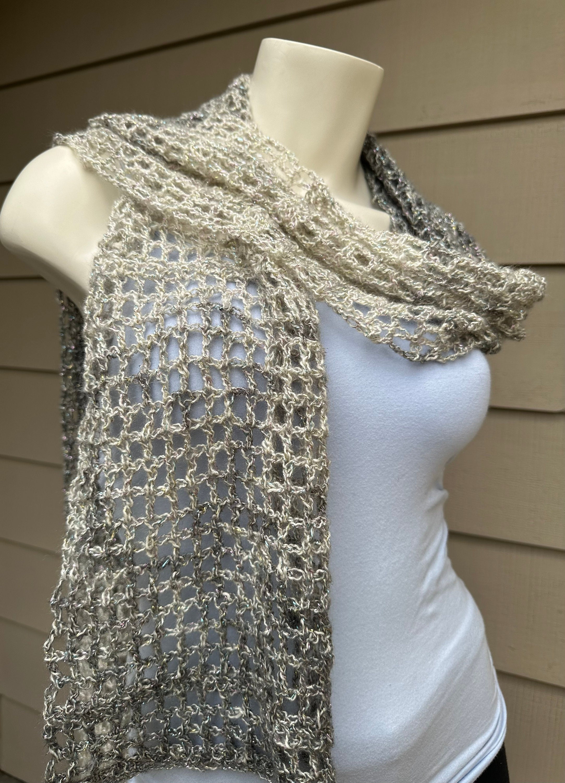 Silver Secrets Shawl - Etsy