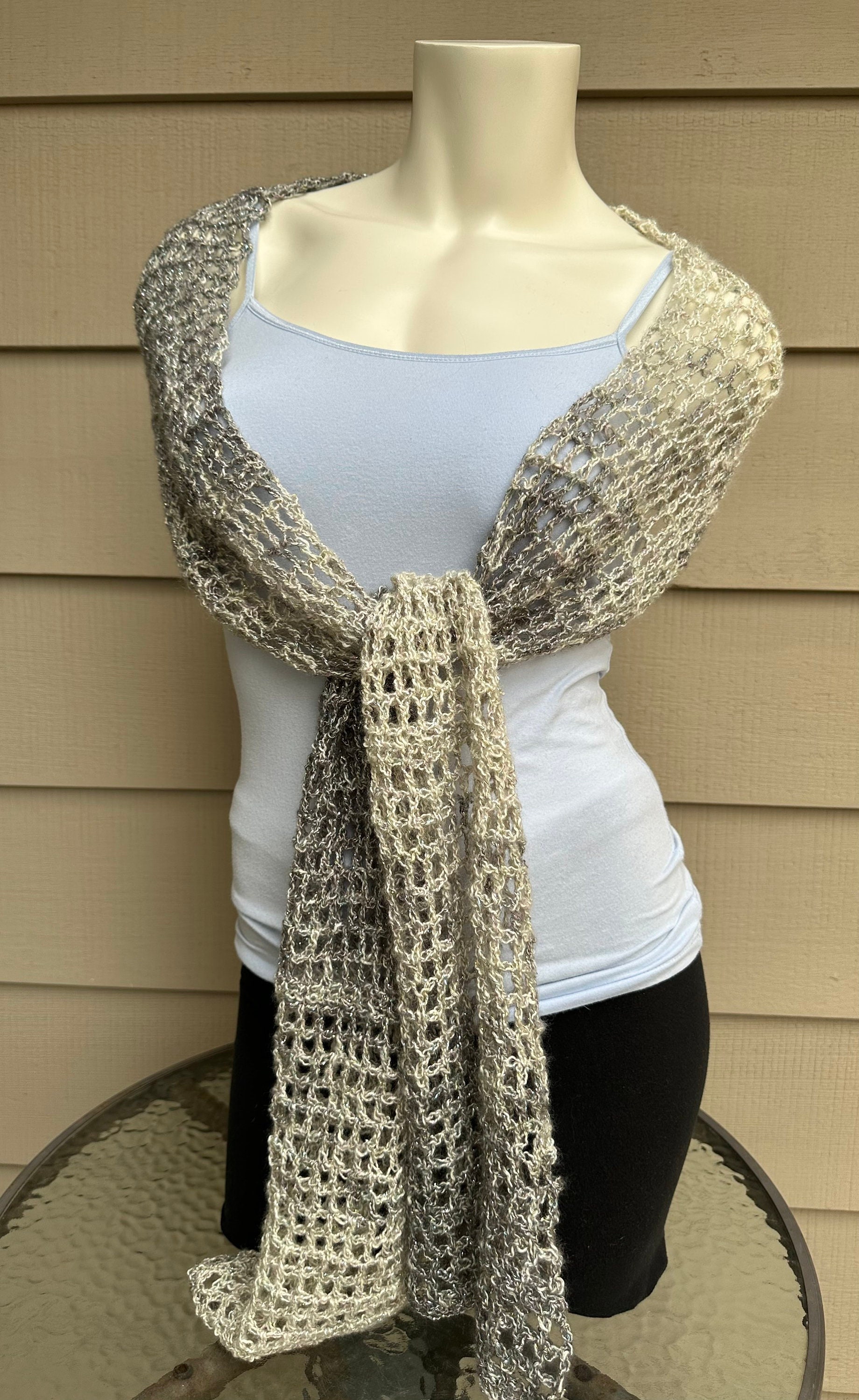 Silver Secrets Shawl - Etsy