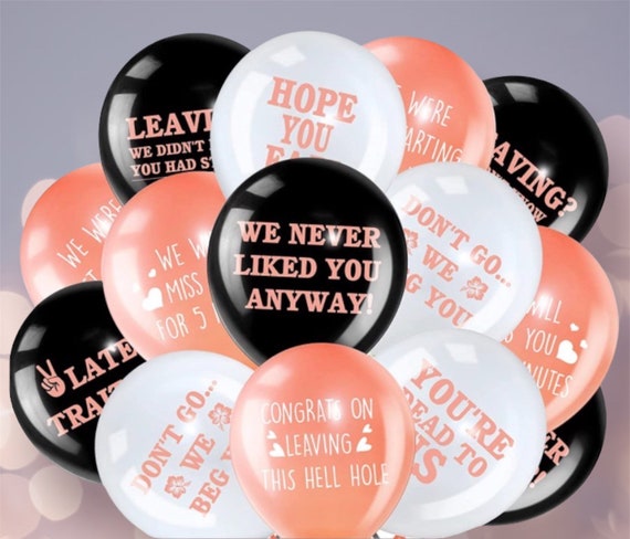 Rude Balloons Funny New Job Balloons Funny Party Balloons - Etsy Canada