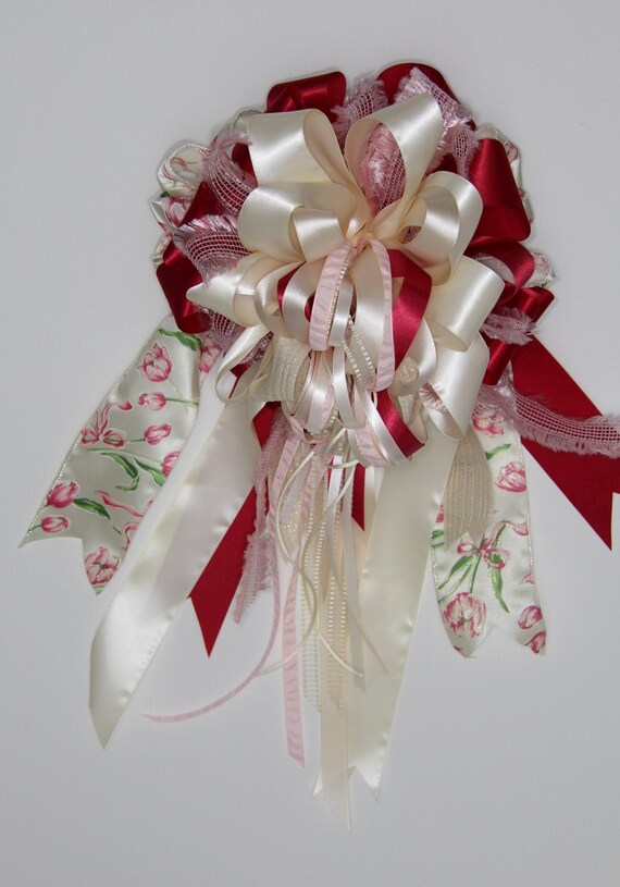 Large Vintage Ribbon Bow Floral Bow Wreath Bow Gift Bow | Etsy