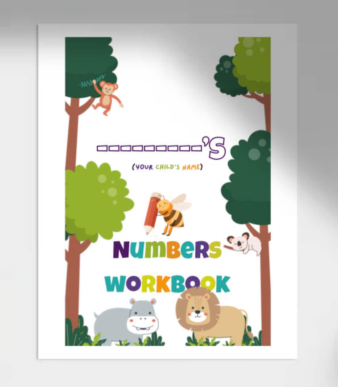 Number Tracing Worksheet Bundle, Printable - Etsy