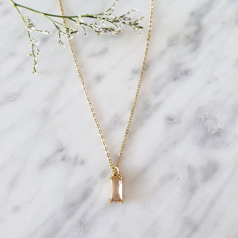 Rectangle Pendant Necklace - Etsy