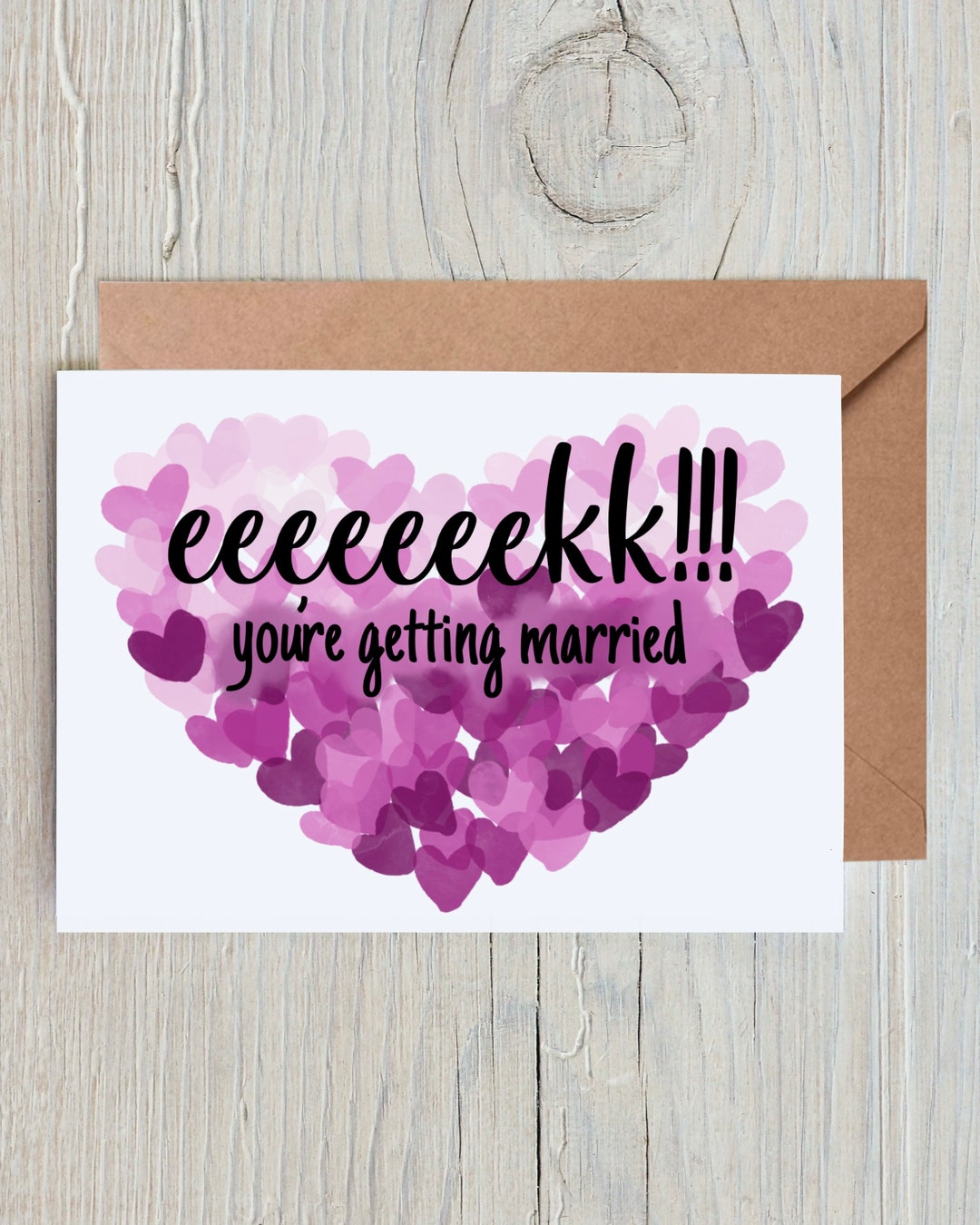 Getting Married Card-wedding Shower Card-fun Wedding Gift-wedding ...