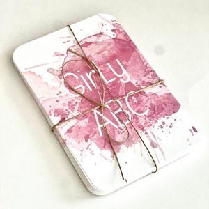 Little Girl Alphabet Flashcards/pink Theme/abc Cards/girl Gifts/girl ...