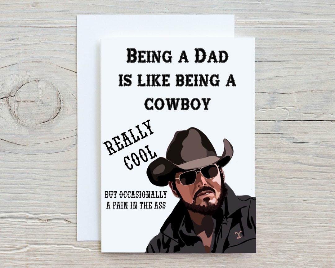 Yellowstone Fathers Day Card-yellowstone Fan-fathers Day Gift ...