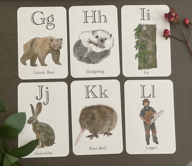 Printable Alphabet Flashcards/nature Flashcards/forest Theme/forest ...