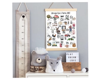 Farm Abc Poster - Etsy