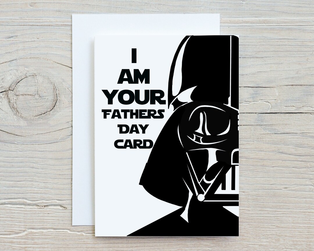 Star Wars Fathers Day Card, Darth Vader Card, Star Wars Dad - Etsy