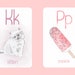 Little Girl Alphabet Flashcards/pink Theme/abc Cards/girl Gifts/girl ...