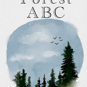 Printable Alphabet Flashcards/nature Flashcards/forest Theme/forest ...