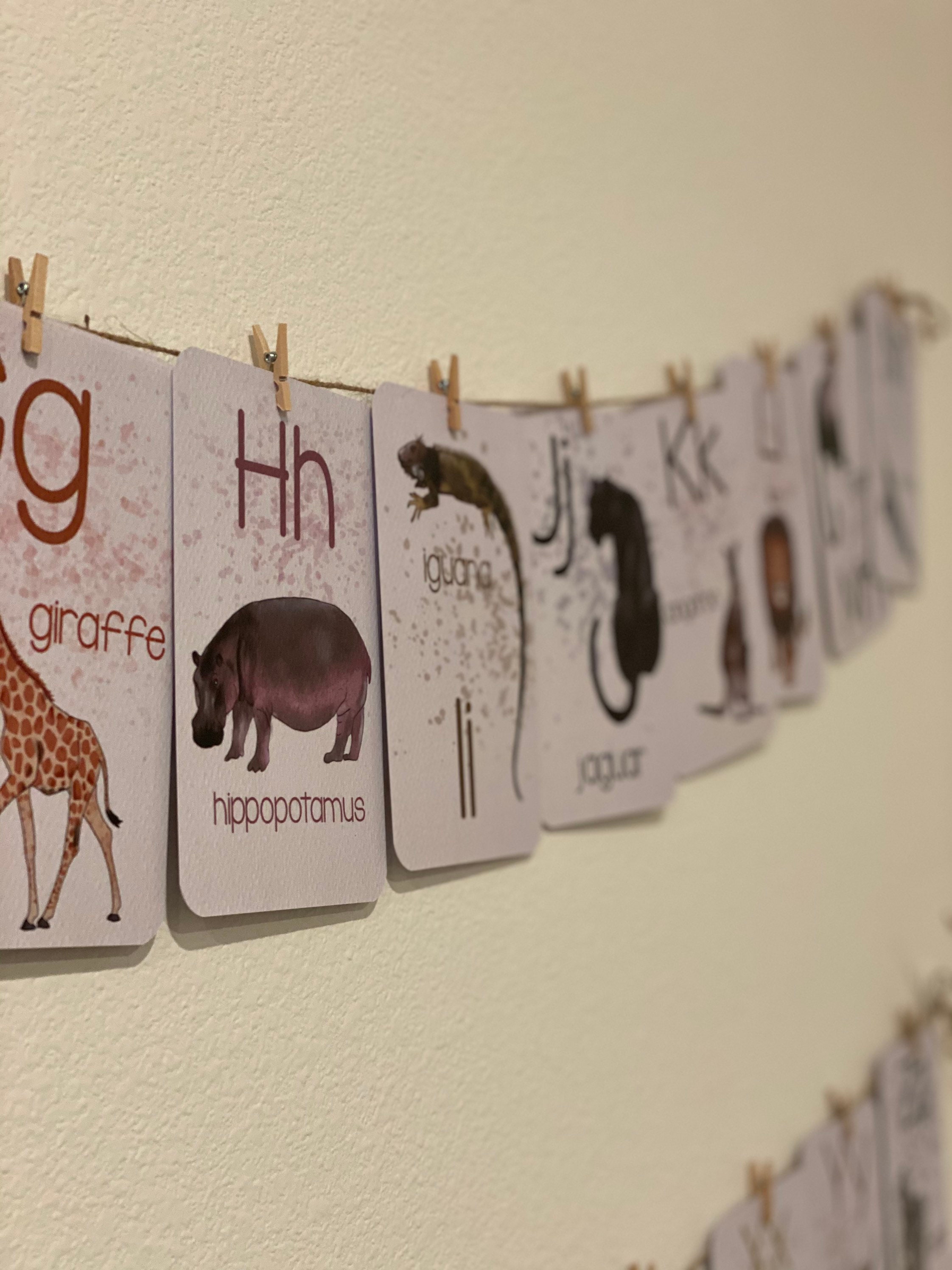 Animal ABC Flashcards Educational Toys Kids Flashcards ABC | Etsy