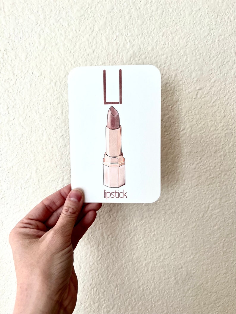 Little Girl Alphabet Flashcards/pink Theme/abc Cards/girl Gifts/girl ...