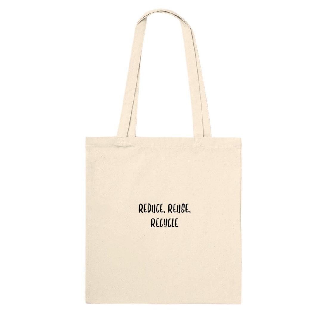Organic Reduce, Reuse, Recycle Tote Bag - Premium Tote Bag - Etsy