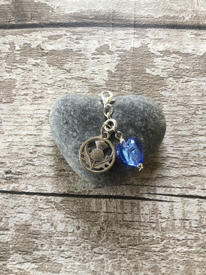 Something Blue Thistle Good Luck Wedding Gift Bouquet Charm - Etsy