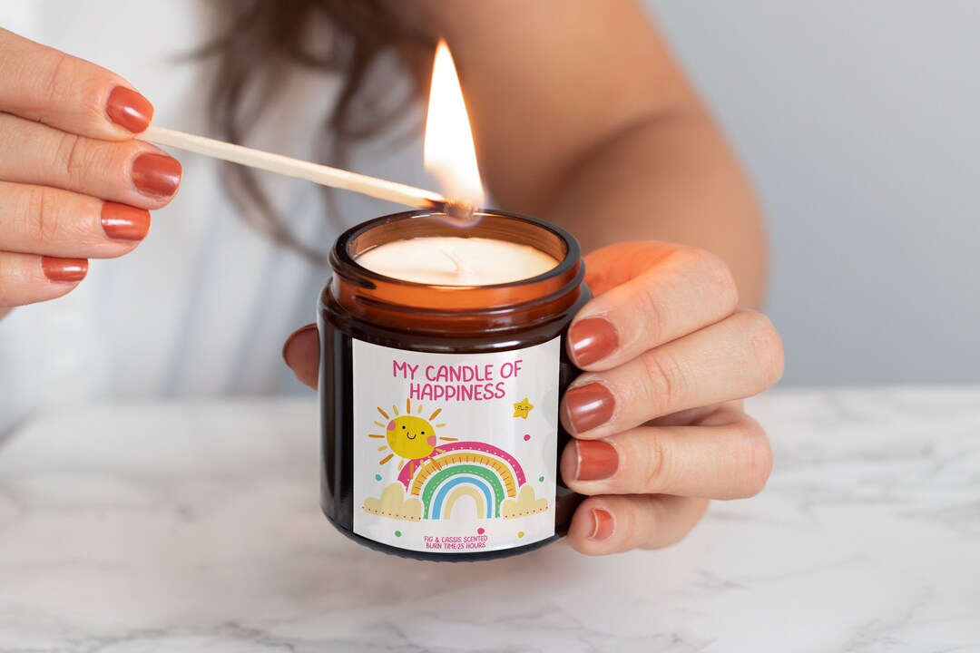 Happiness Gift, Happy Candle, Cheer up Gift, Gift for Her, Positivity ...