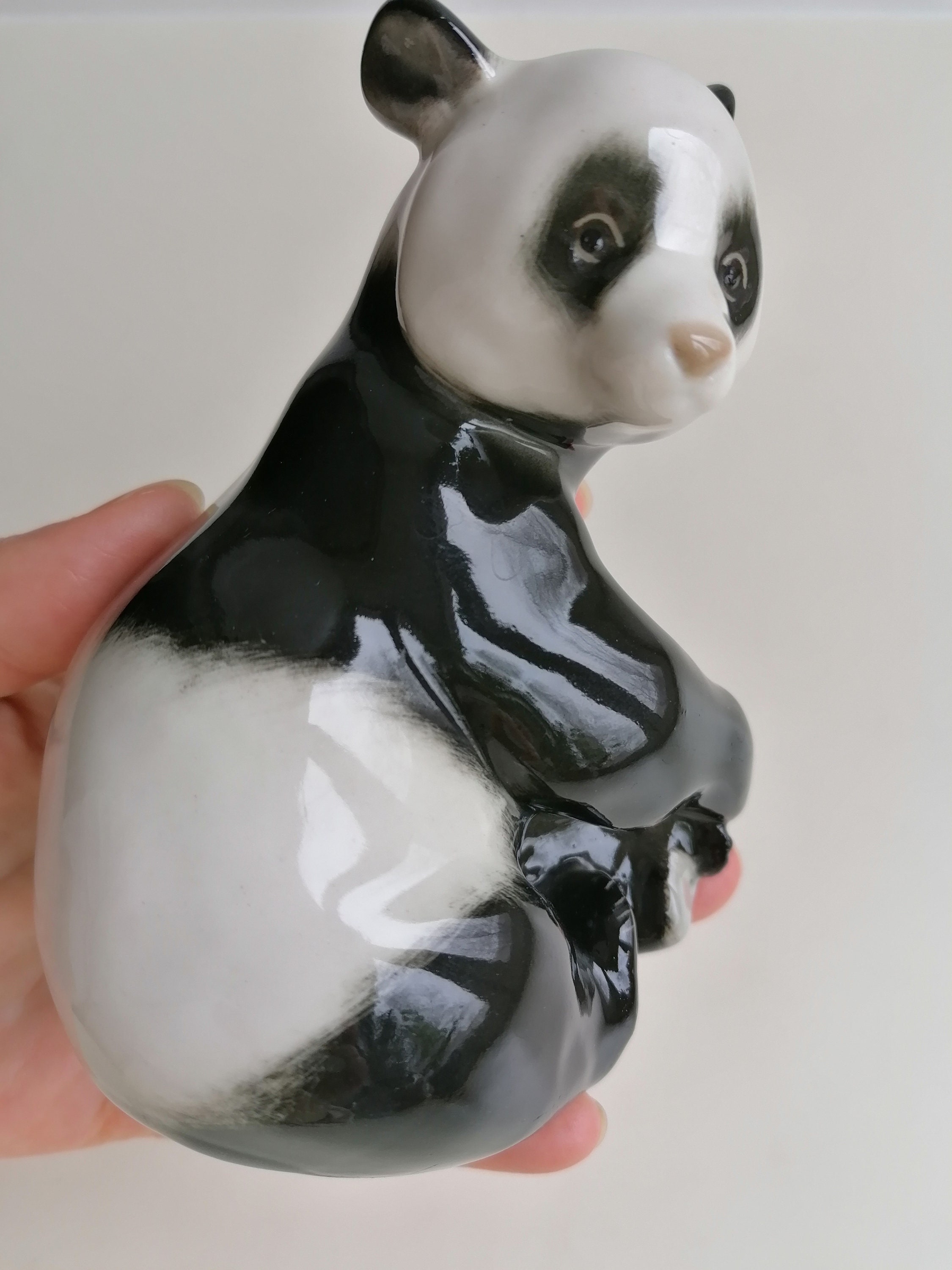 Panda oso panda porcelana figura panda panda cerámico | Etsy