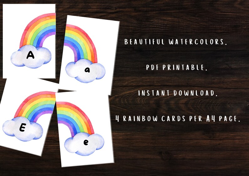 Rainbow Letter Matching Printable Alphabet Puzzles. Montessori Spring ...