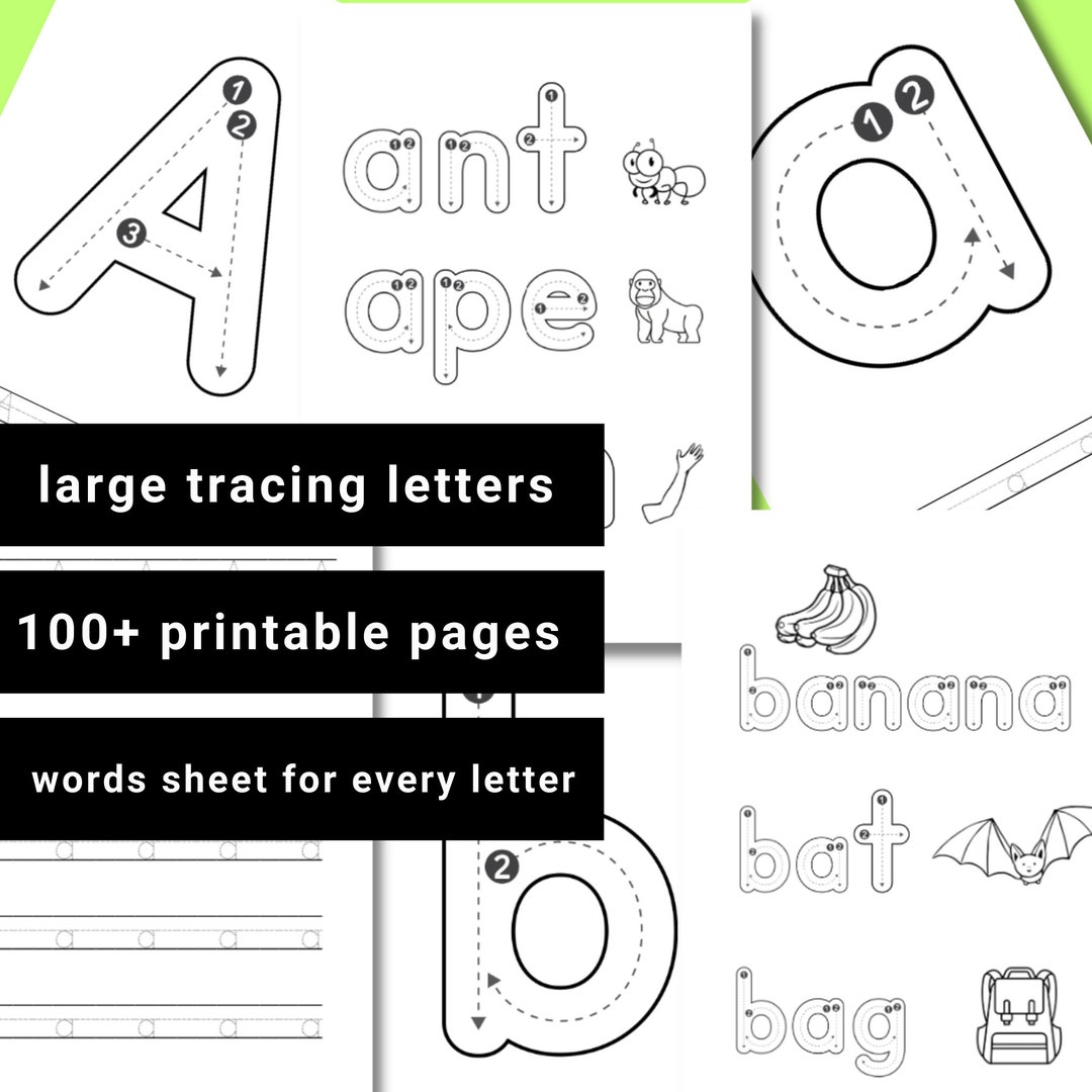 Alphabet Letters Tracing Page, Handwriting Practice, Preschool ...