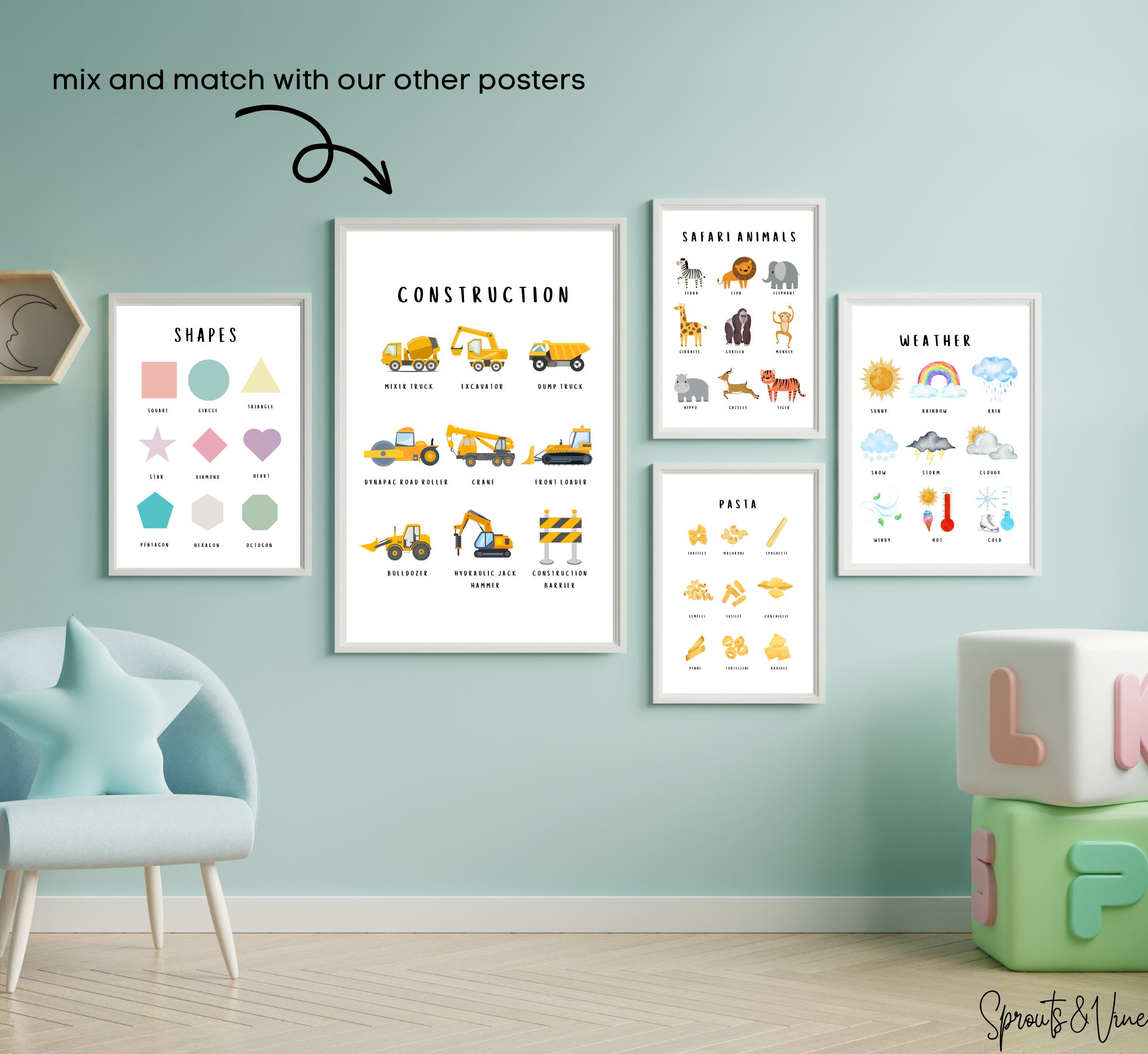 Seashells Montessori Poster, Summer Educational Poster, Beach Printable ...