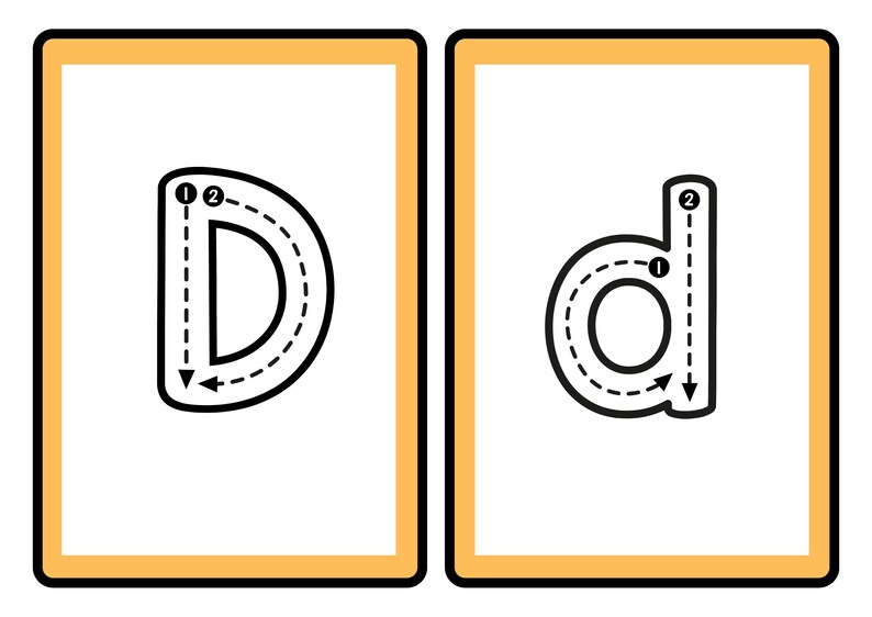 Alphabet Letter Tracing Flashcards Alphabet Flashcards ABC Flashcards ...