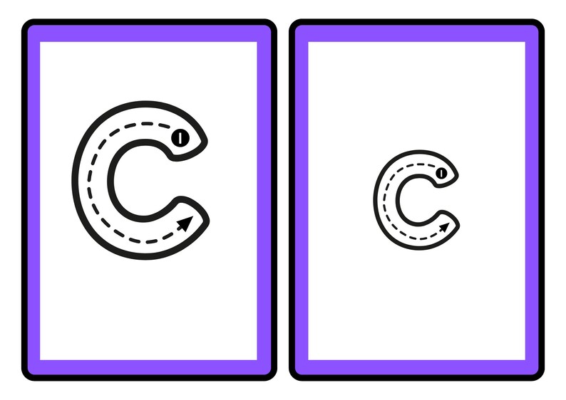 Alphabet Letter Tracing Flashcards Alphabet Flashcards ABC Flashcards ...