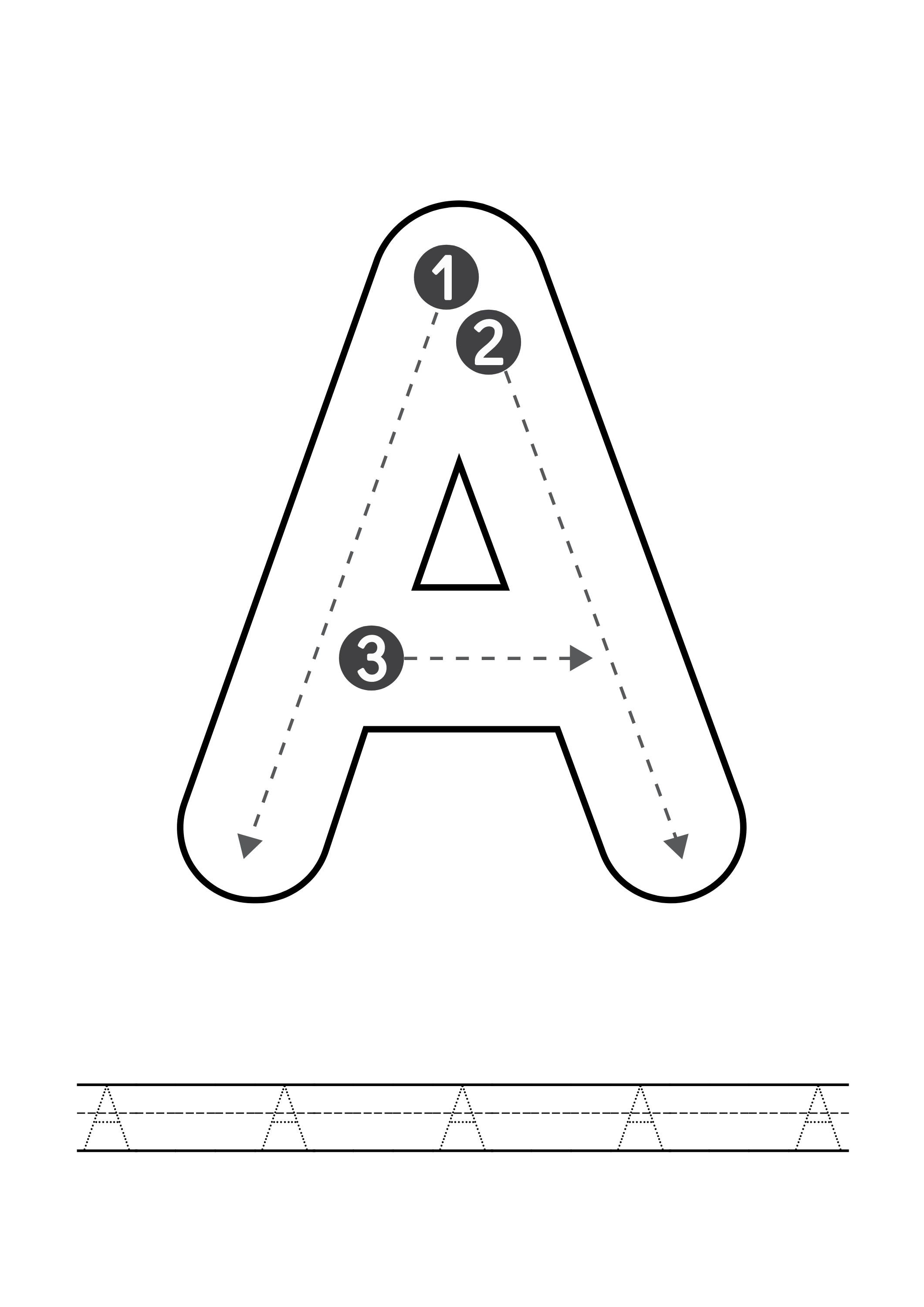 Alphabet Letters Tracing Page, Handwriting Practice, Preschool ...