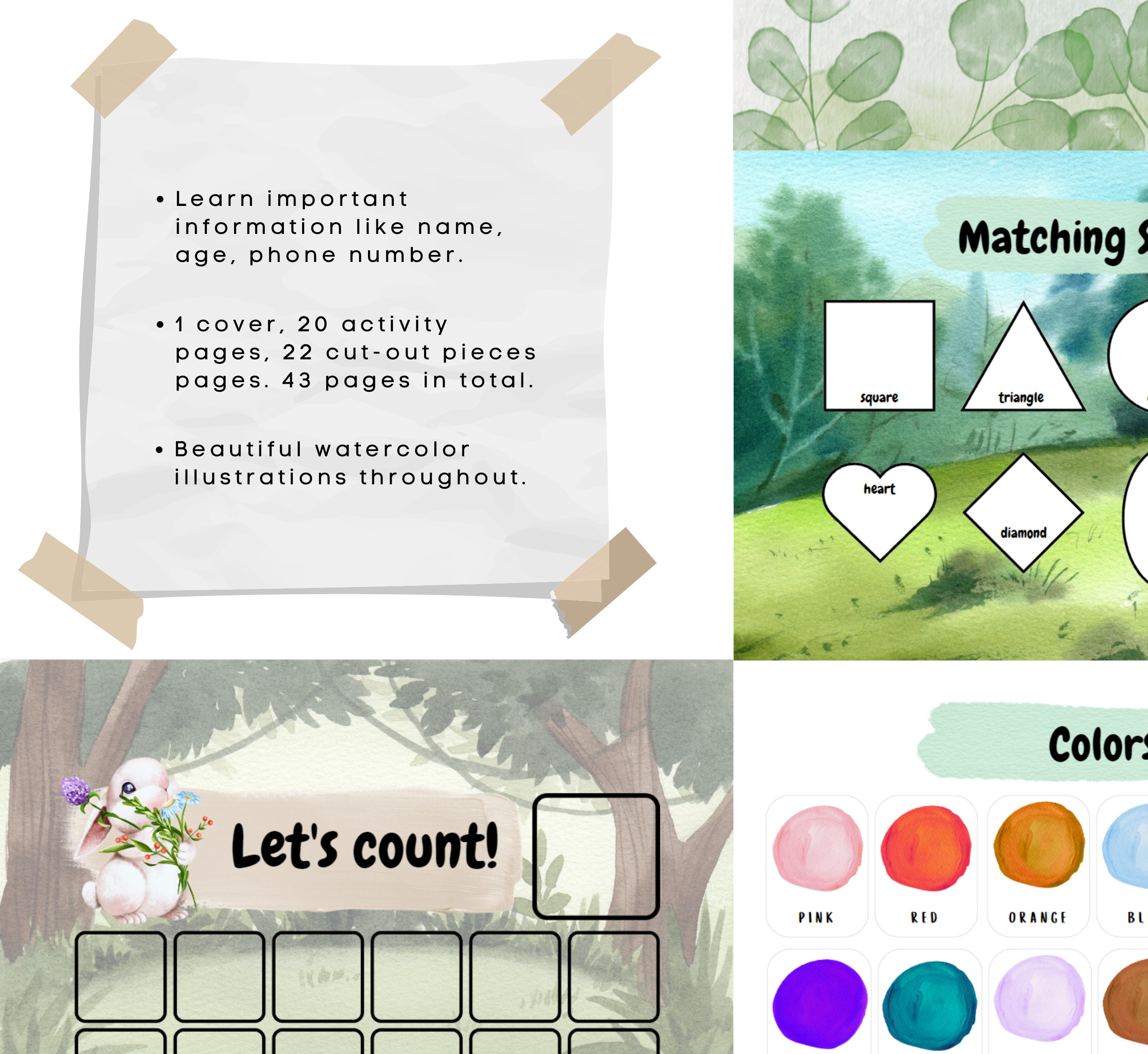 Toddler Learning Binder. Printable Toddler Busy Binder. First Toddler ...