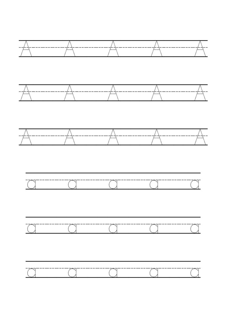 Alphabet Letters Tracing Page, Handwriting Practice, Preschool ...