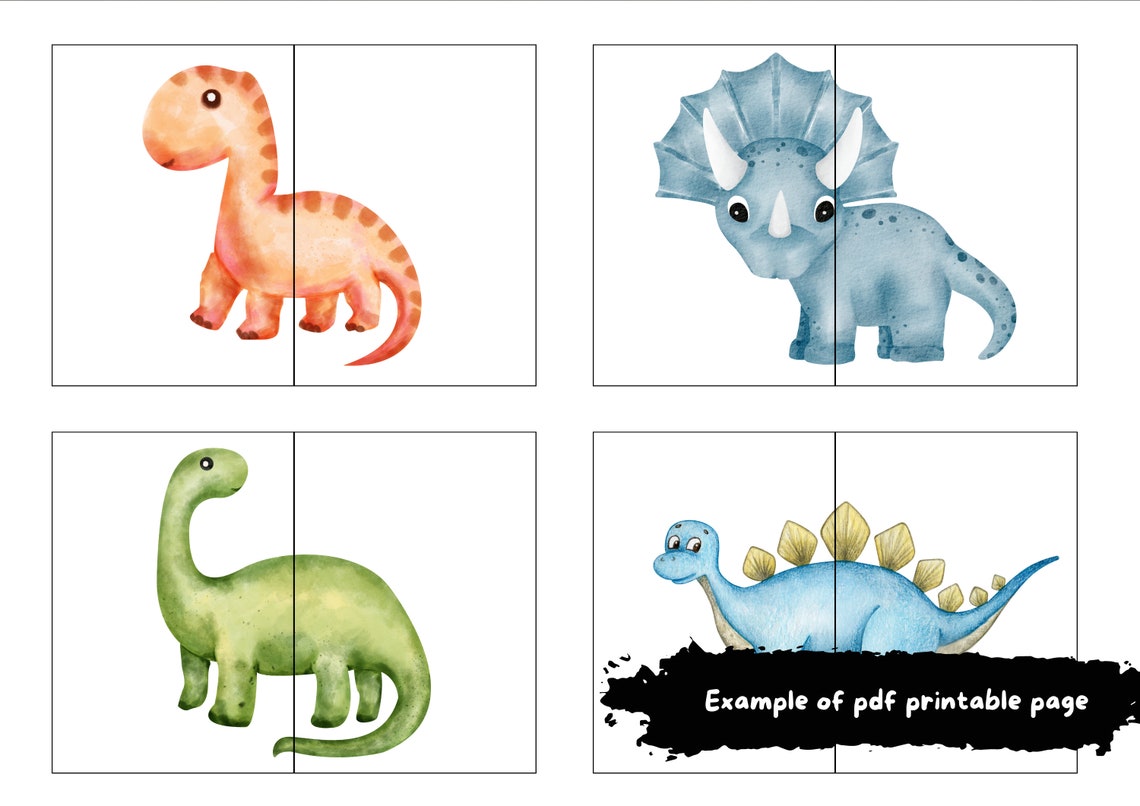 Dinosaur Matching Games Dinosaur Activity for Kids Learn About Dinosaur ...