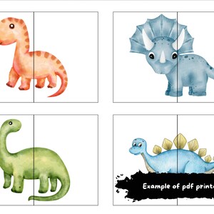 Dinosaur Matching Games Dinosaur Activity for Kids Learn About Dinosaur ...