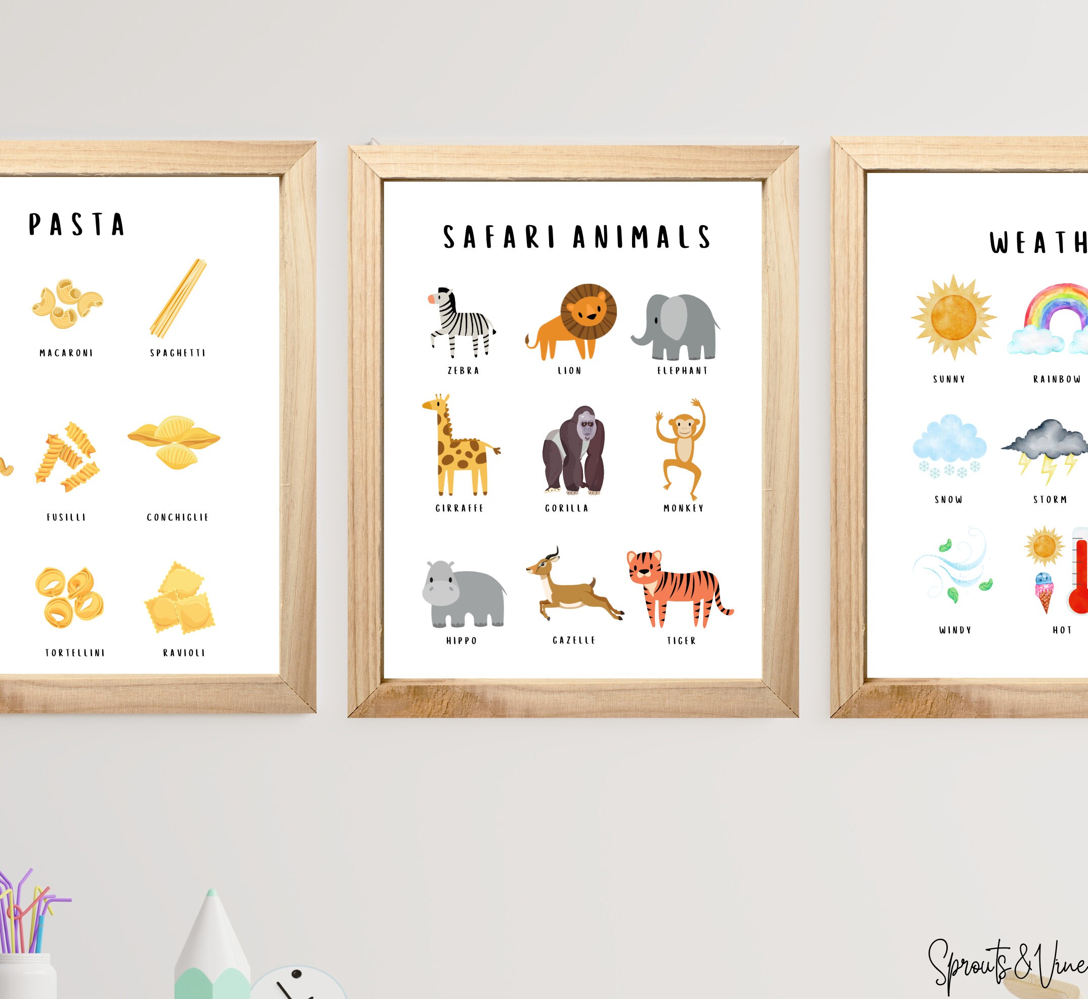 JUNGLE ANIMALS POSTER Montessori Poster Montessori - Etsy