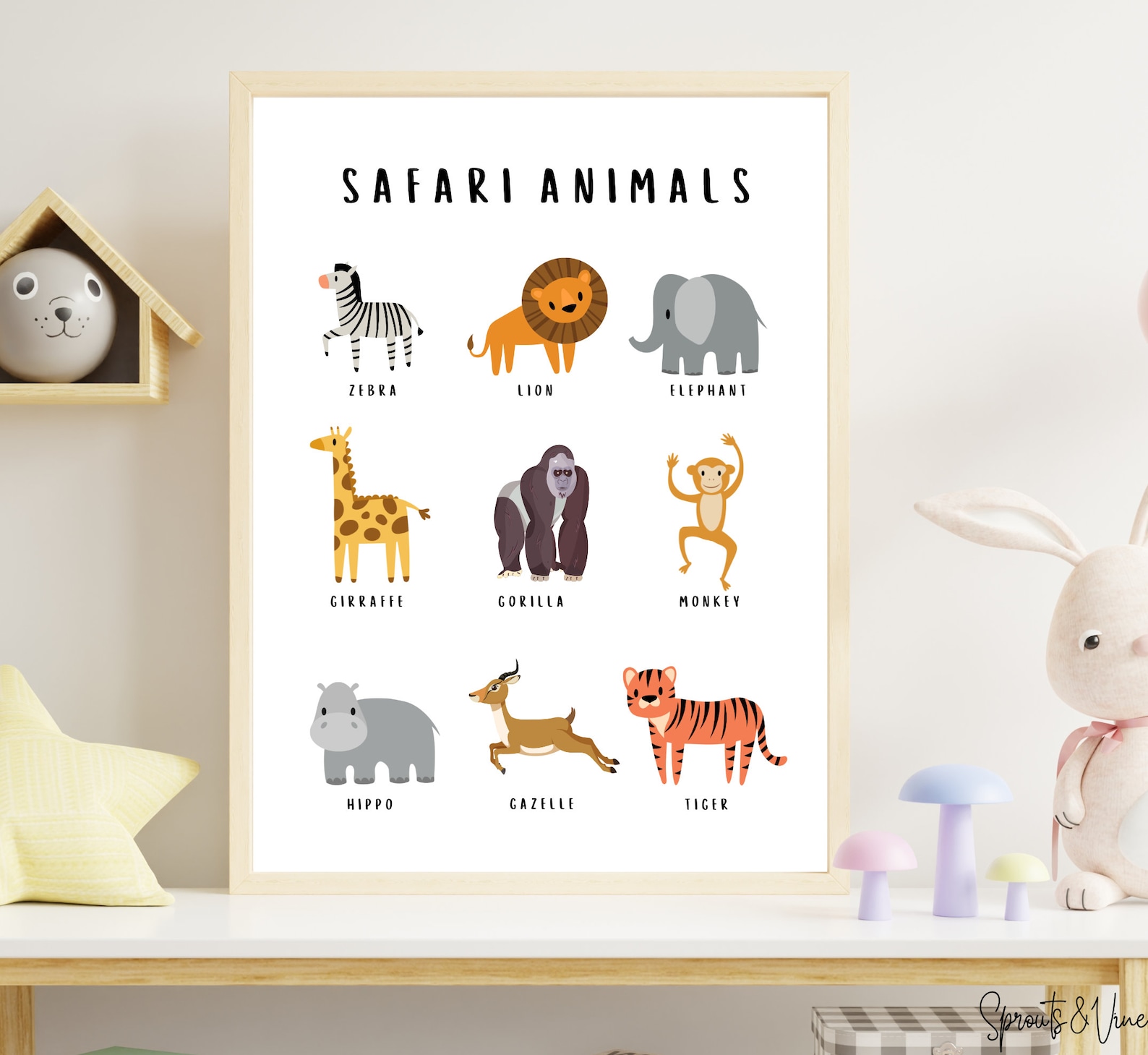 JUNGLE ANIMALS POSTER Montessori Poster Montessori - Etsy