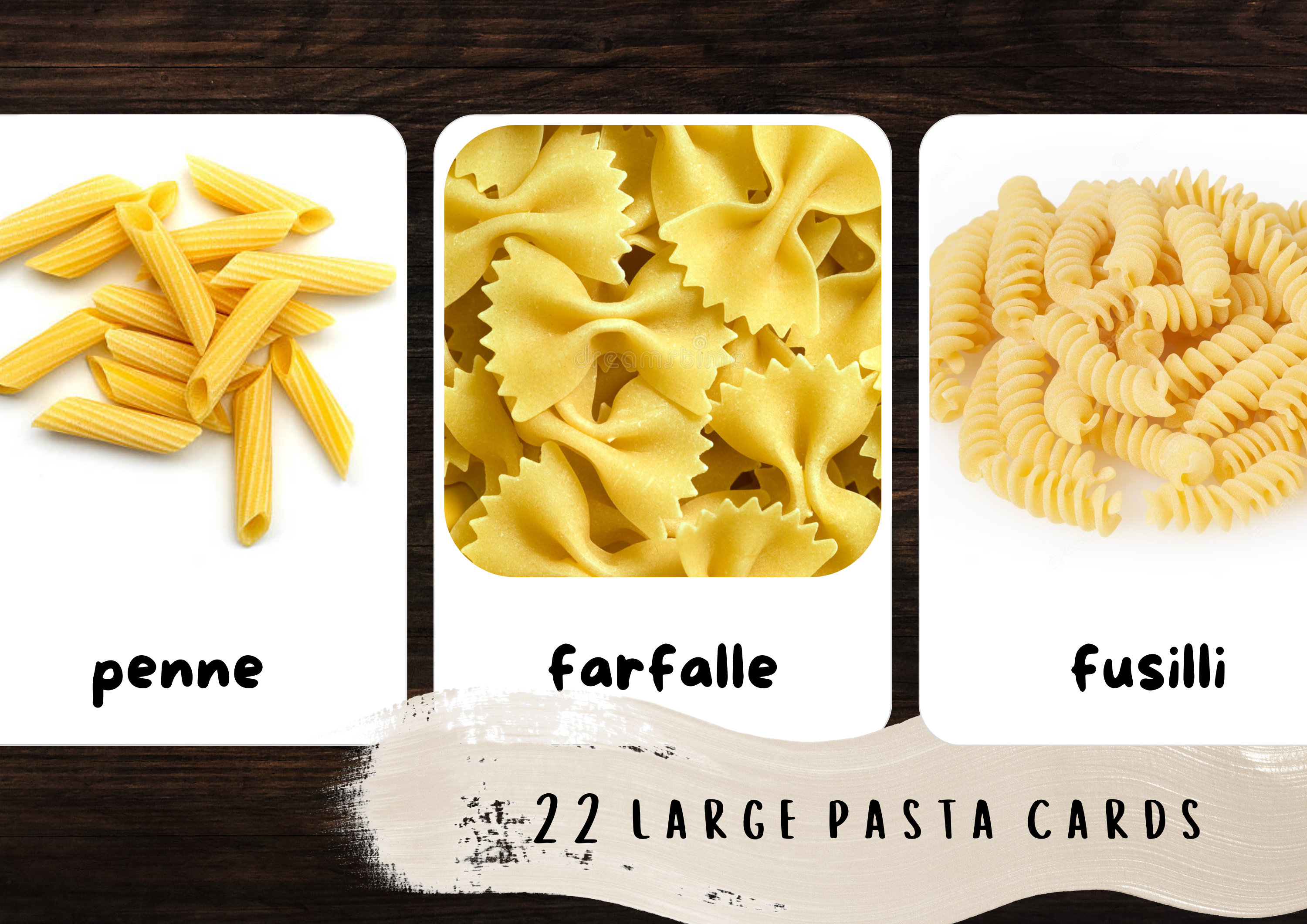 Pasta Shape Cards Printable, MONTESSORI MATERIALS PRINTABLE, Busy Book ...