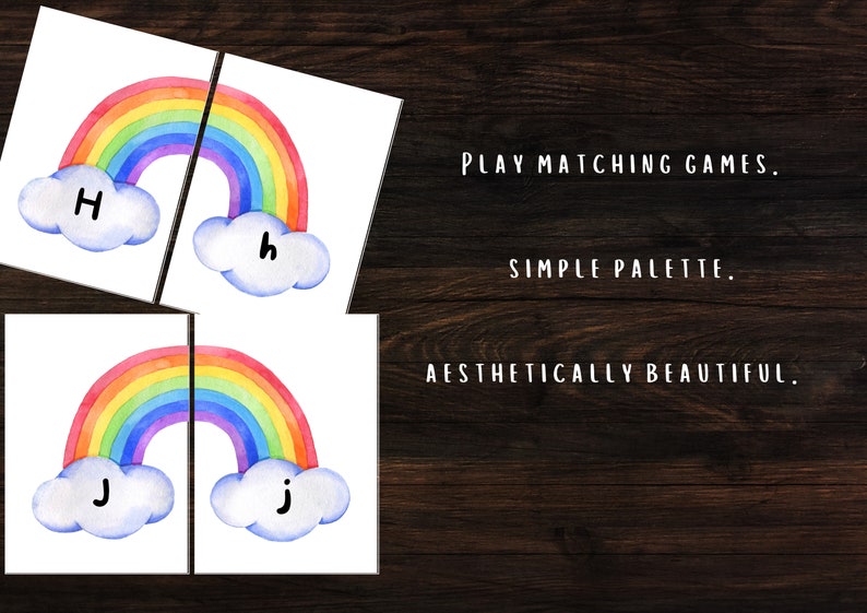 Rainbow Letter Matching Printable Alphabet Puzzles. Montessori Spring ...