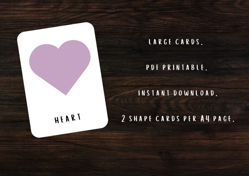 Rainbow Shape Flashcards, Montessori Printable Cards (instant Download ...