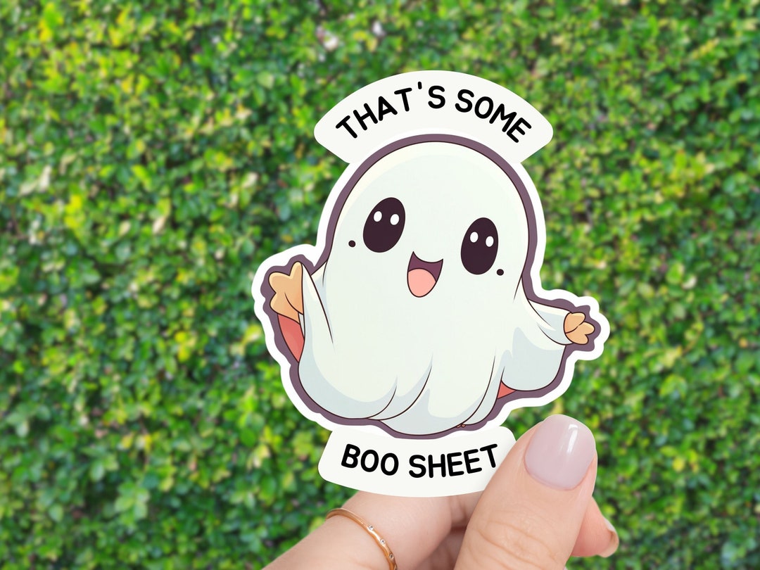 Funny Ghost Sticker | "boo Sheet" Pun, Spooky Halloween Vinyl Decal - Etsy