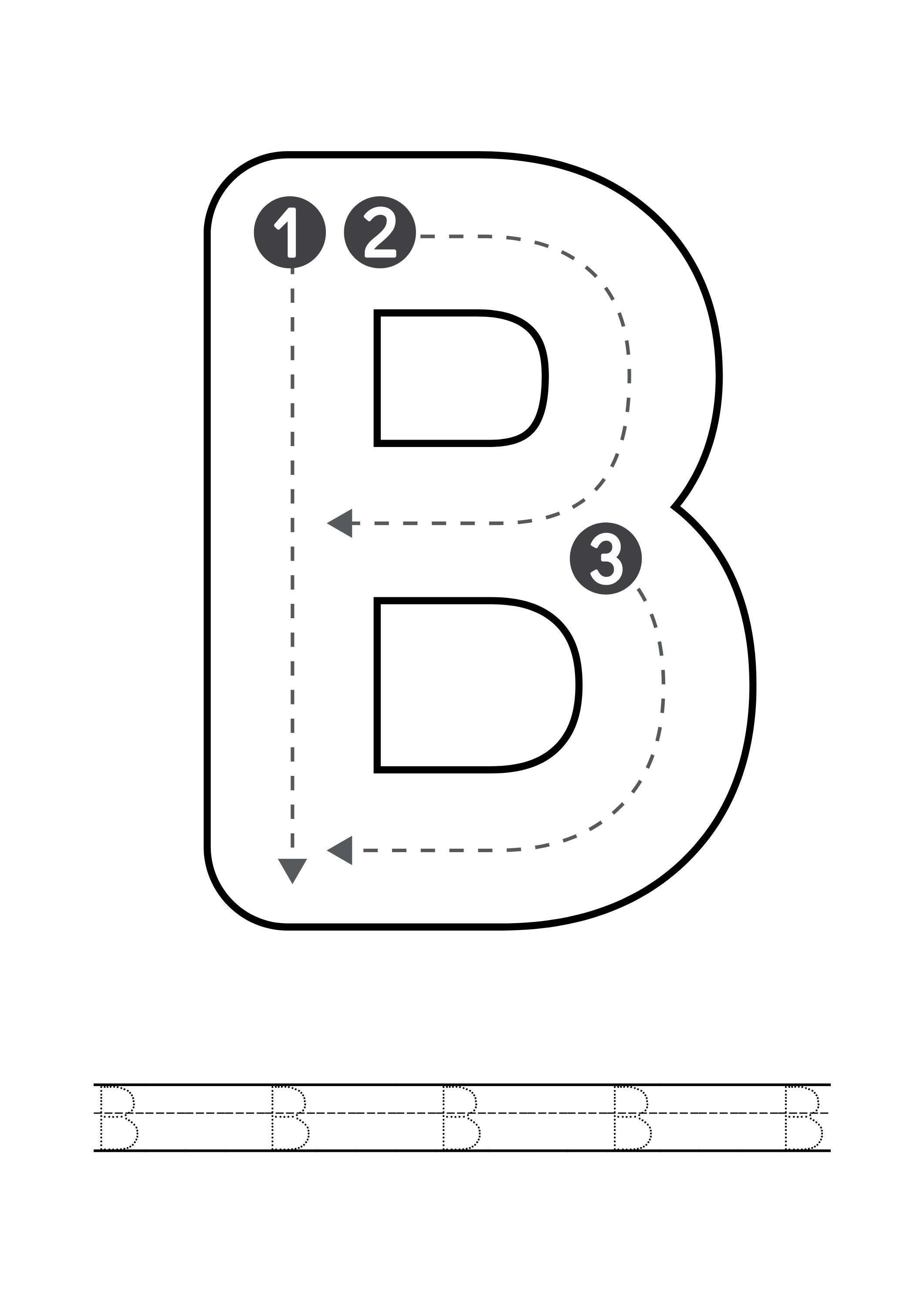 Alphabet Letters Tracing Page, Handwriting Practice, Preschool ...