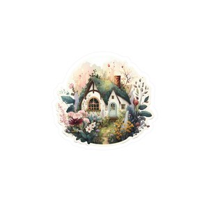 Watercolor Woodland Cottagecore Cottage Forest Sticker Kiss-cut Vinyl ...
