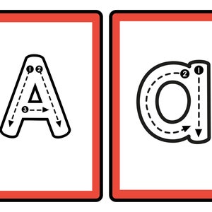 Alphabet Letter Tracing Flashcards Alphabet Flashcards ABC Flashcards ...