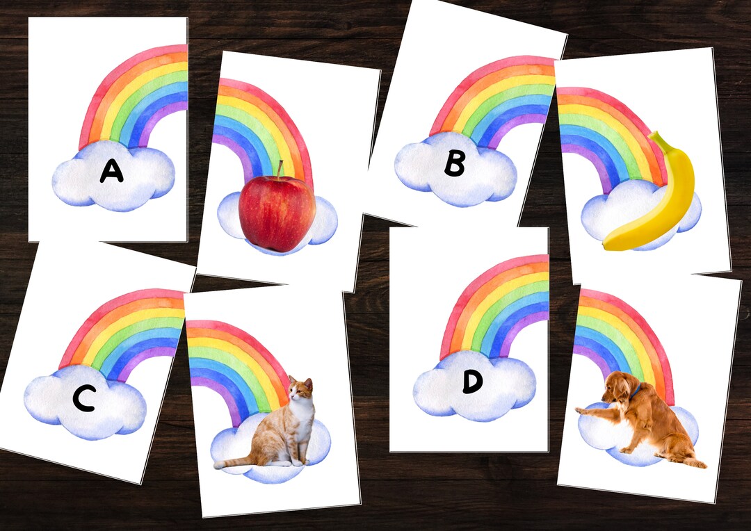Rainbow Letter Matching Printable Alphabet Puzzles. Montessori Spring ...