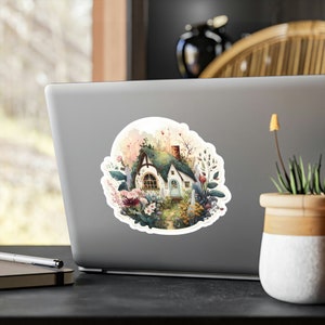 Watercolor Woodland Cottagecore Cottage Forest Sticker Kiss-cut Vinyl ...