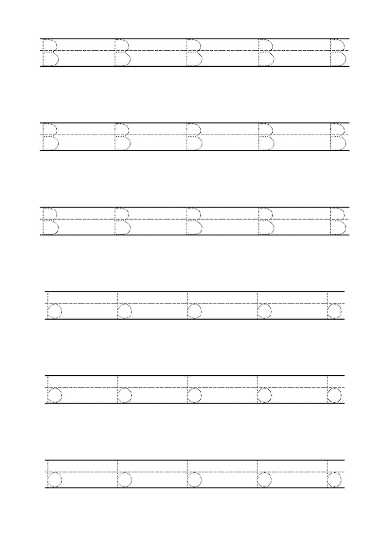 Alphabet Letters Tracing Page, Handwriting Practice, Preschool ...